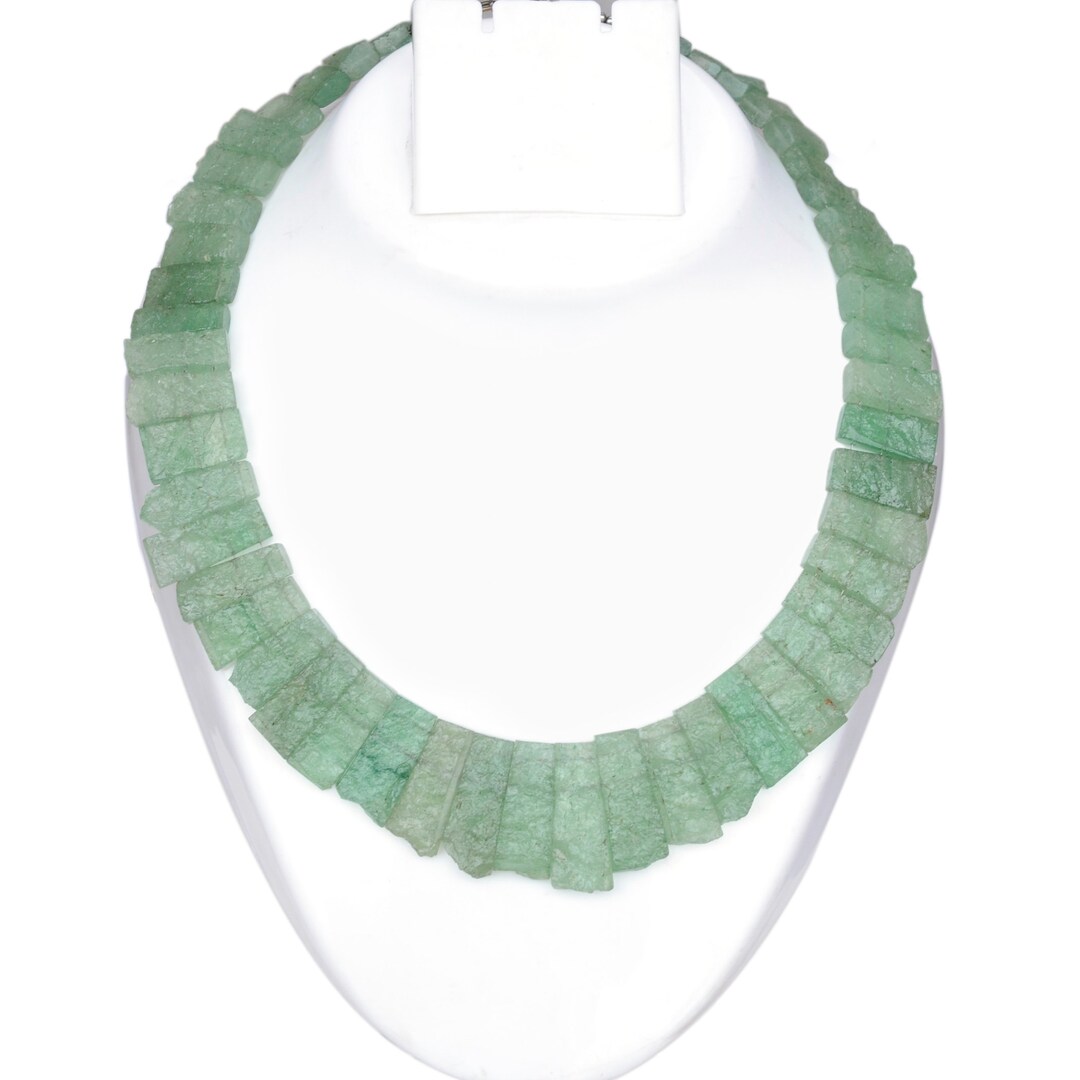 Natural Green Cherry Quartz Layout Necklace, Cleopatra Necklace ...