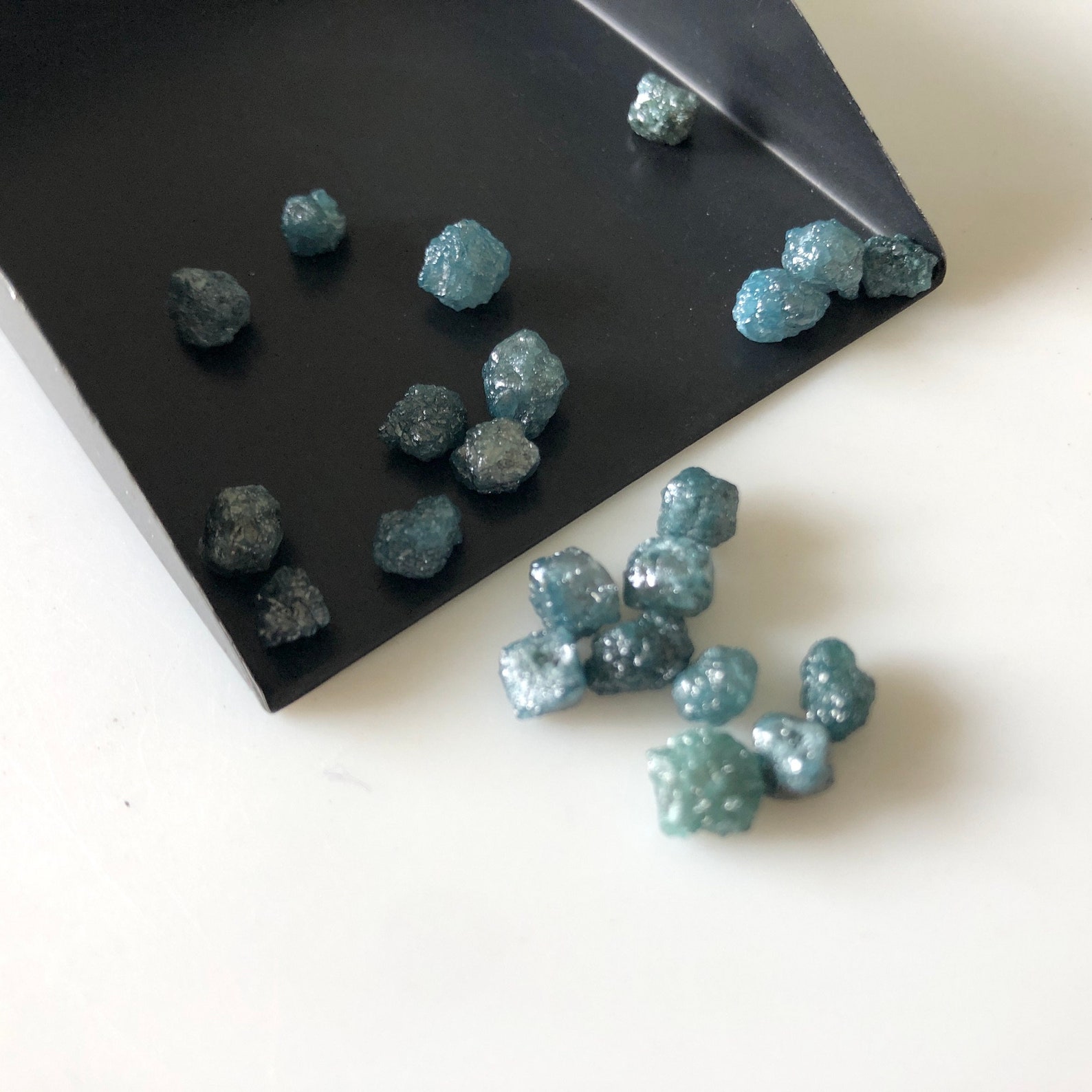 7mm to 8mm Flat Blue Raw Rough Uncut Diamond Loose Irradiated - Etsy