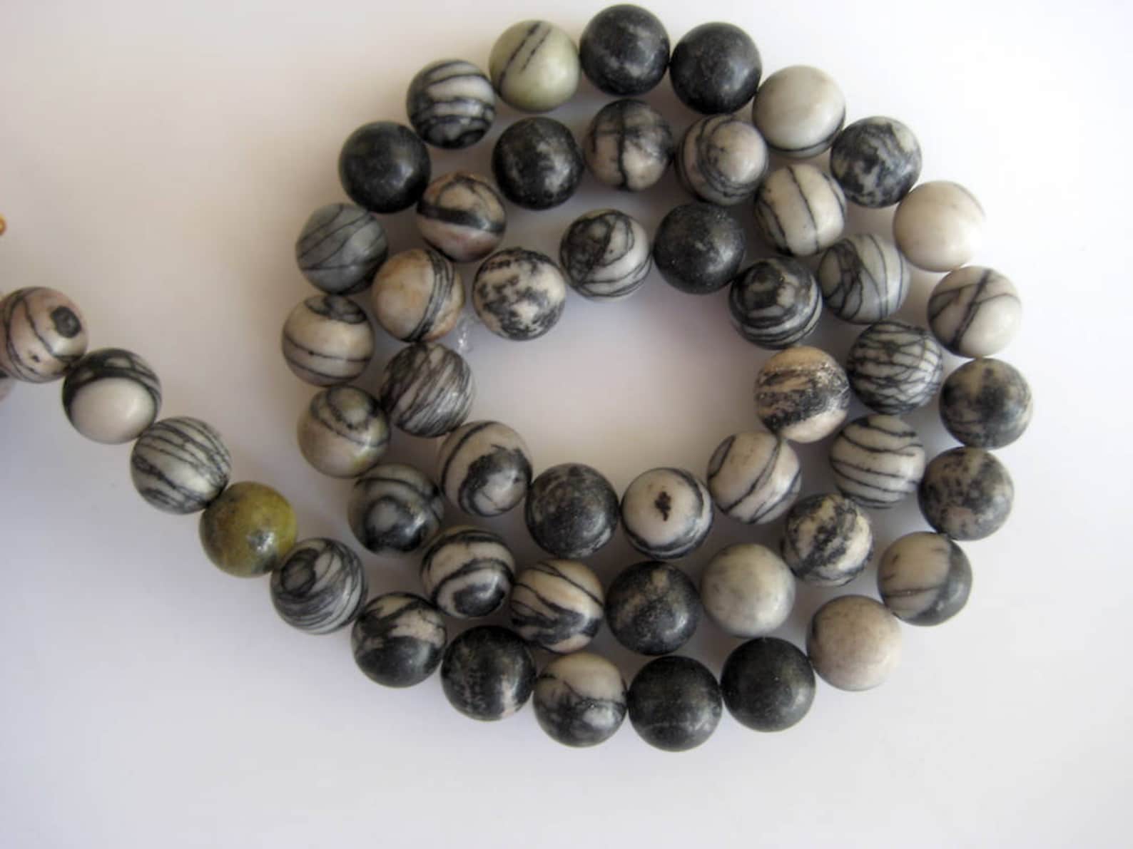 Zebra Agate Large Hole Gemstone Beads 8mm Zebra Agate Smooth - Etsy