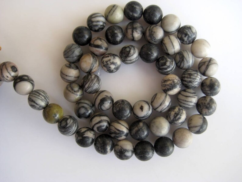 Zebra Agate Large Hole Gemstone Beads 8mm Zebra Agate Smooth - Etsy