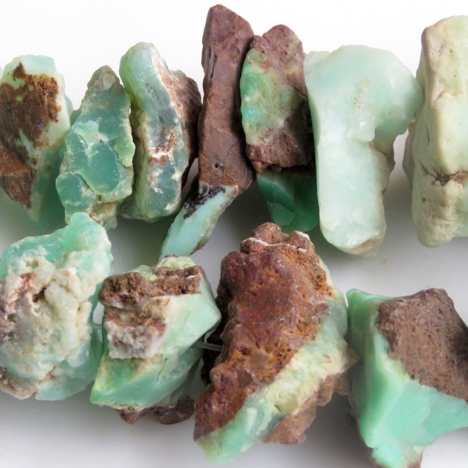 Huge Natural Raw Chrysoprase Gemstone Beads, Chrysoprase Beads ...