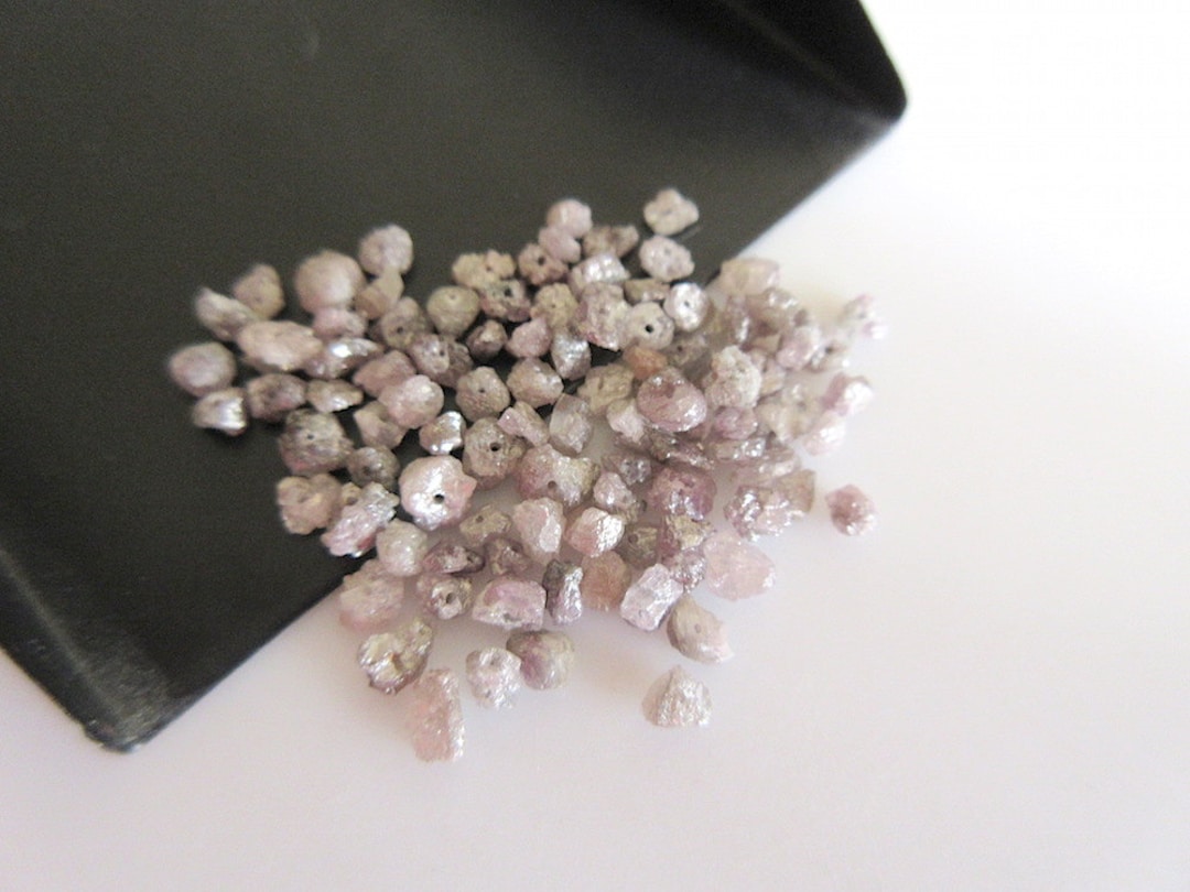 Raw Pink Diamond Chips Beads Drilled Natural Pink Diamond - Etsy