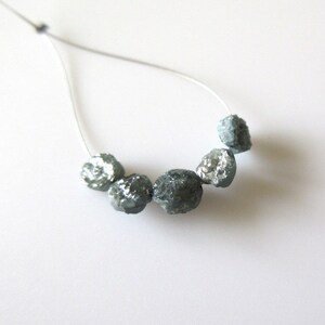 5 Pieces Button Shaped Blue Raw Diamonds, Raw Diamond Button Beads ...