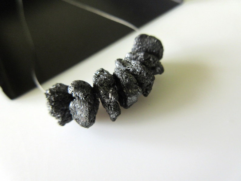 5pcs Black Diamond Heishi Disc Beads Natural Loose Raw Rough - Etsy