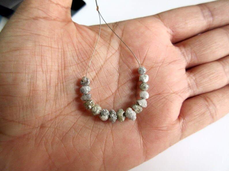 15 Pieces Rare Rough Diamond Rondelles Natural Diamond Round - Etsy