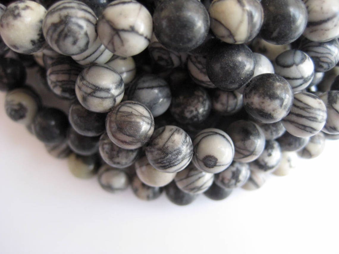 Zebra Agate Large Hole Gemstone Beads 8mm Zebra Agate Smooth - Etsy