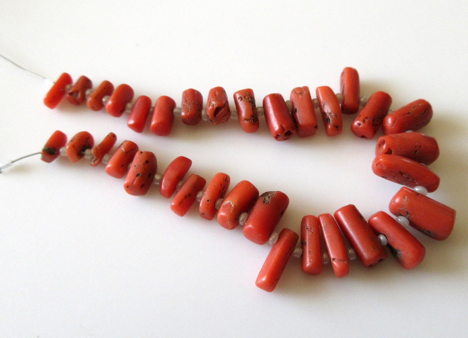 Natural Italian Coral Tubes Top Side Drilled Original Italian - Etsy