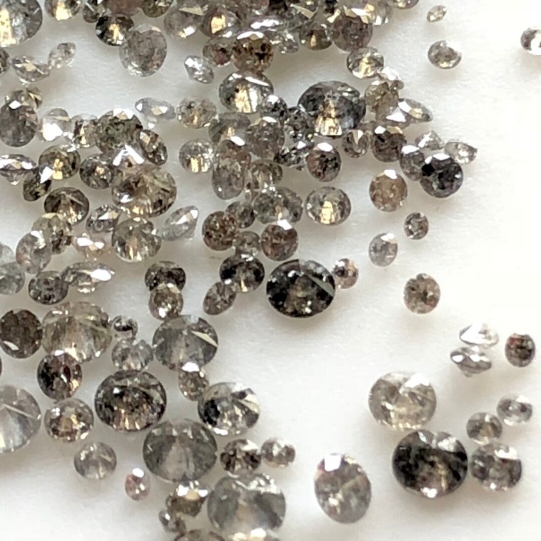 10 Pieces Tiny 1mm to 2mm/2mm to 3mm Round Brilliant Cut Salt and ...