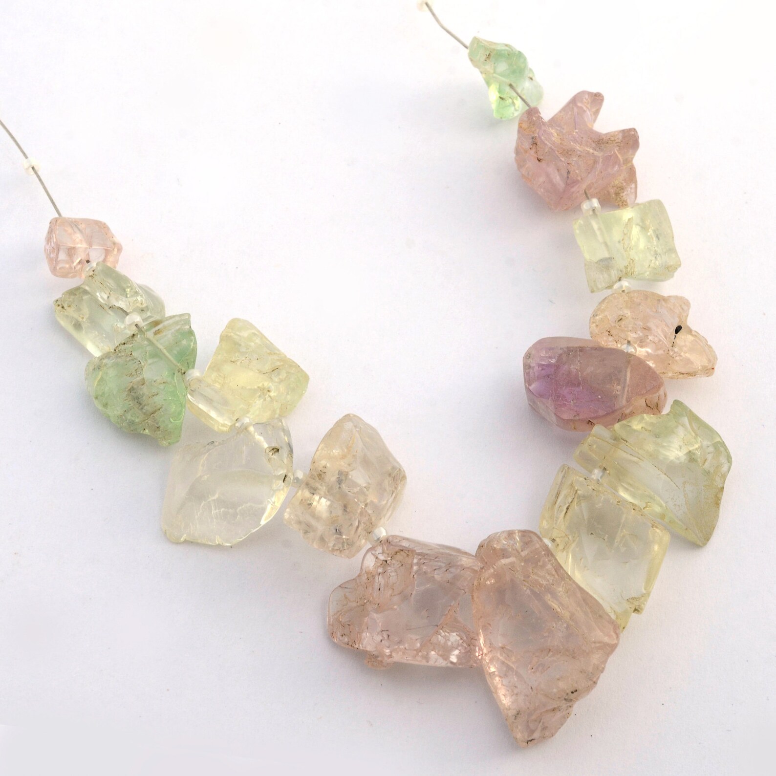 Natural Kunzite Raw Beads, 10mm to 20mm 15 Pieces Kunzite Rough Stone ...