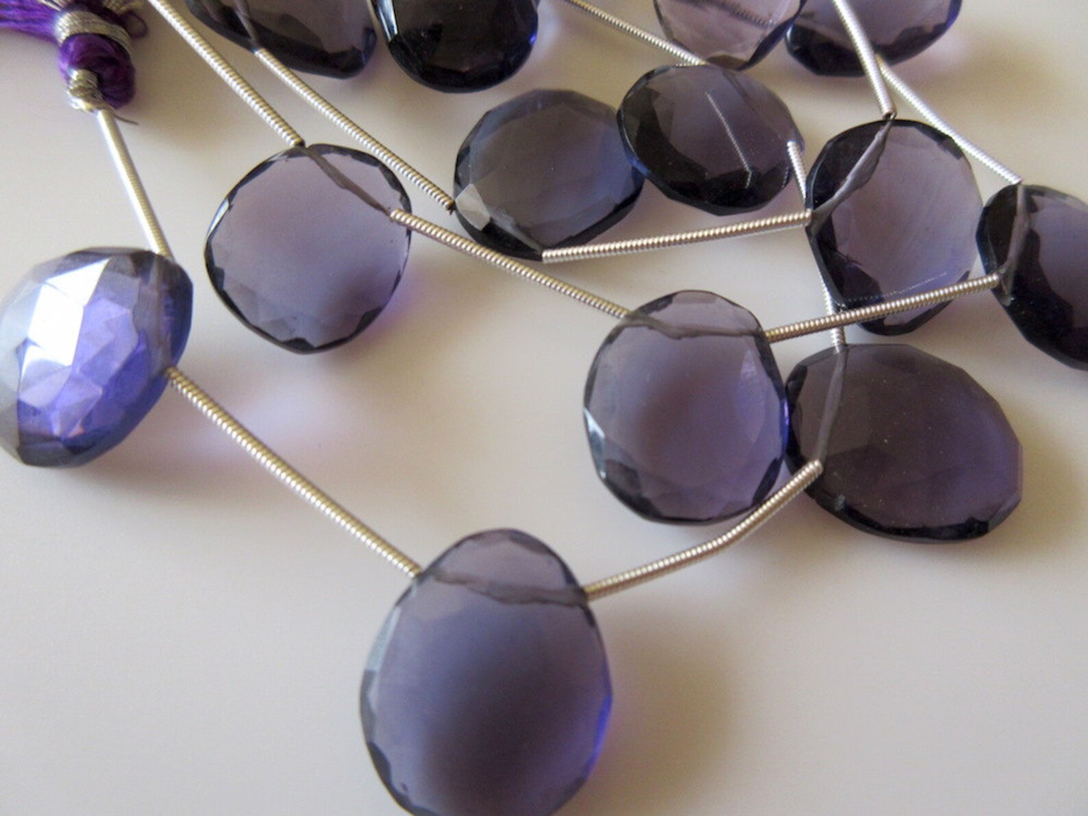 5 Pieces 15mm to 18mm Each Hydro Quartz Amethyst Color Side | Etsy