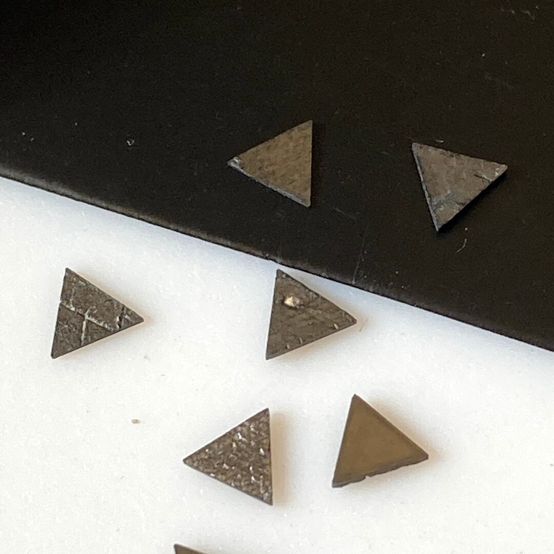 5 Pieces Natural Diamond Slice, 4x4.5mm Triangle Shaped Black Raw Rough ...