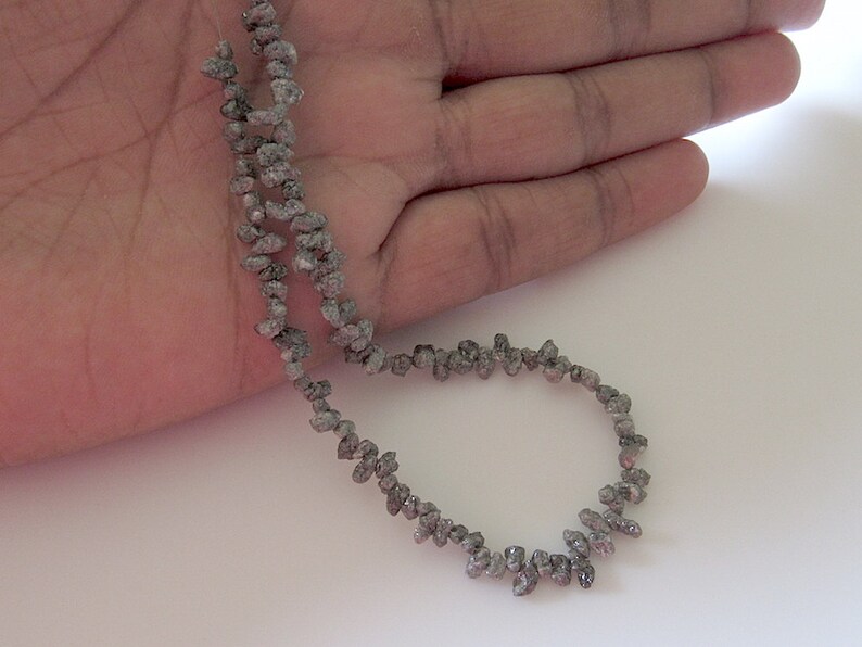 Natural Uncut Diamond Beads, Very Rare Rough Diamond Briolettes, Raw ...