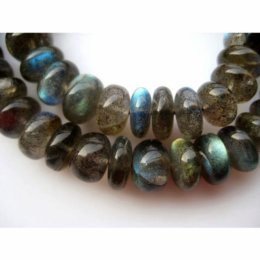 Labradorite Beads, Blue Fire Gem Stone, 6mm to 10mm Beads, Rondelle ...