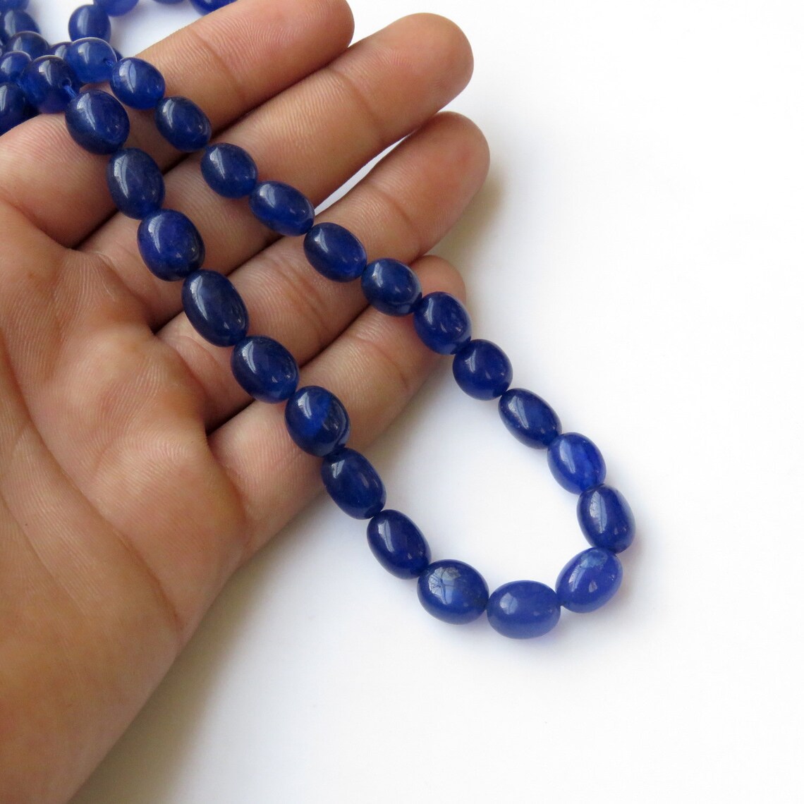 Blue Jade Smooth Oval Beads Blue Jade Oval Beads 9mm to 12mm - Etsy