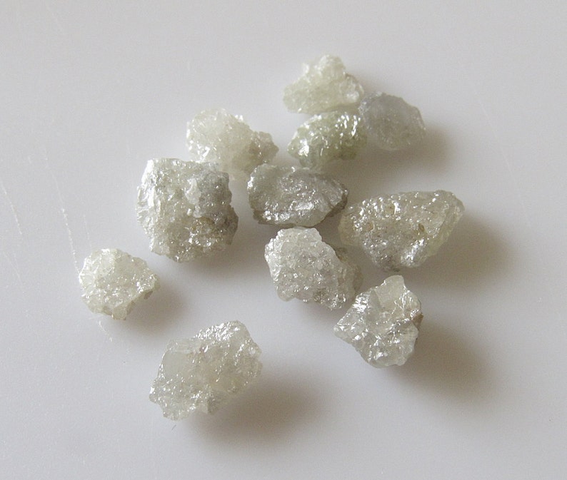 2 Pieces White Color Flat Raw Rough Diamonds Natural Uncut - Etsy