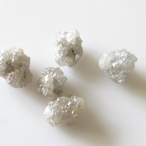 1 Piece 8mm White Raw Uncut Diamond Loose, Natural Rough Uncut Diamond ...