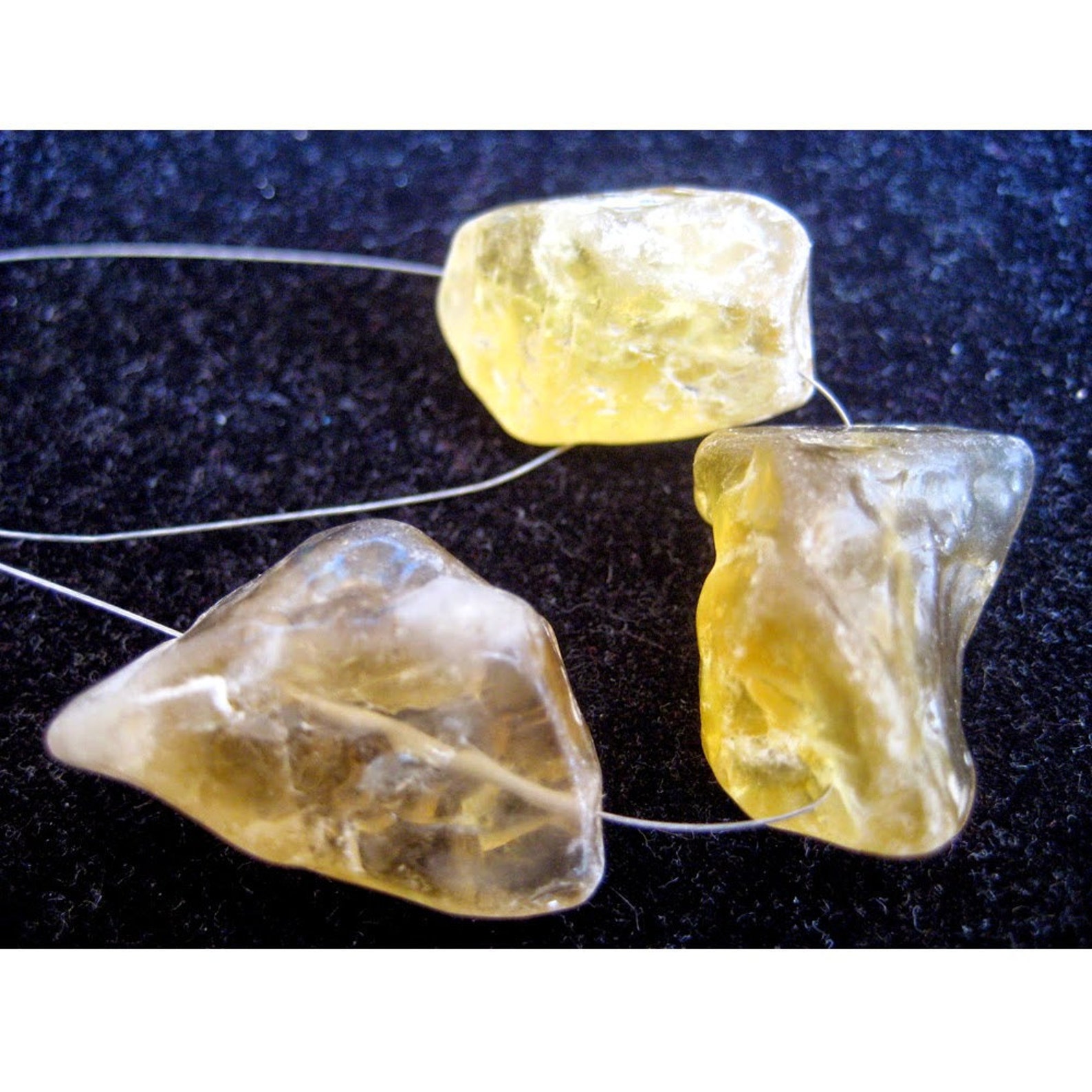 Citrine Stone Citrine Rough Stone Large 1mm Hole Raw Citrine - Etsy