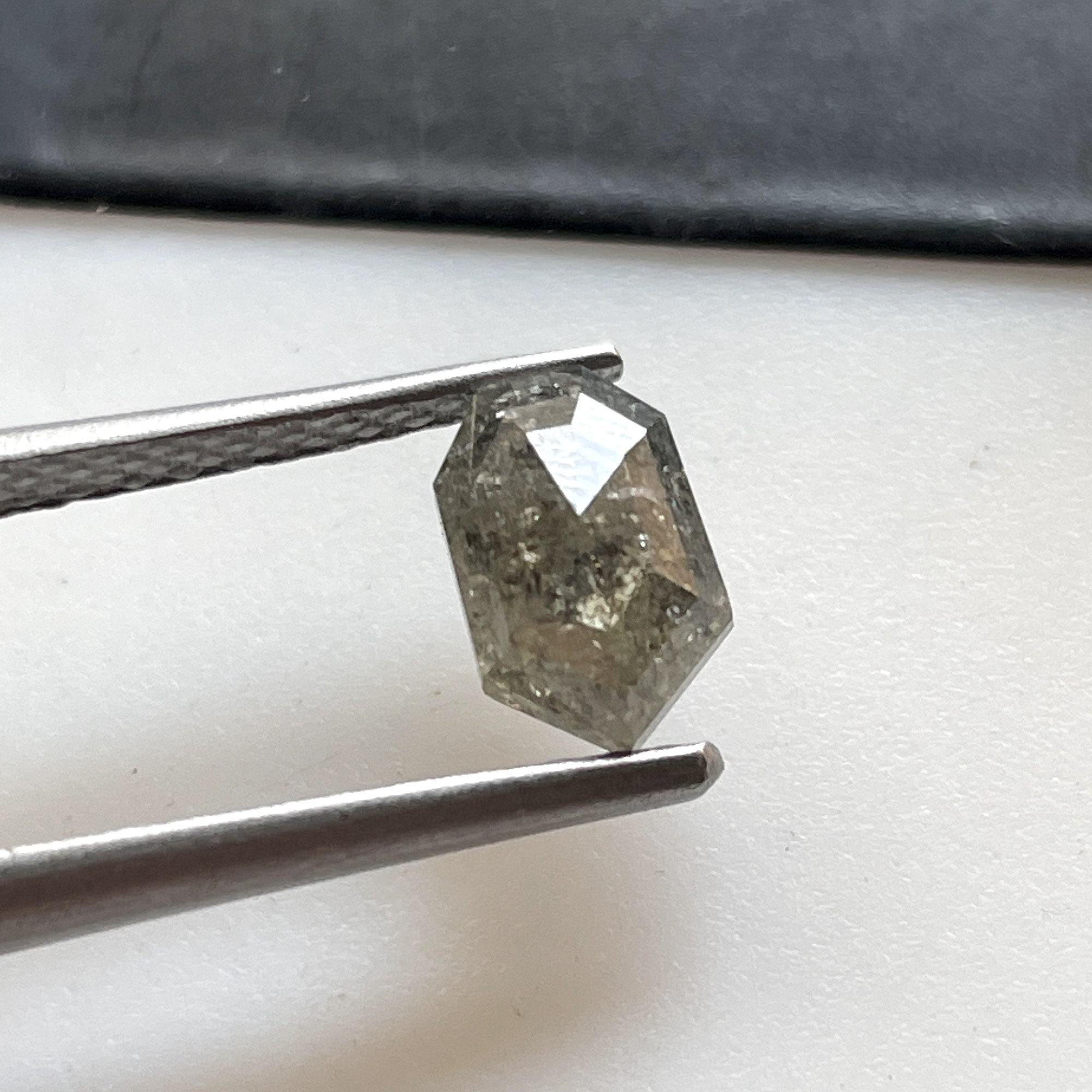 1.46CTW/8.1mm Fancy Shield Shape Clear Grey Salt And Pepper | Etsy