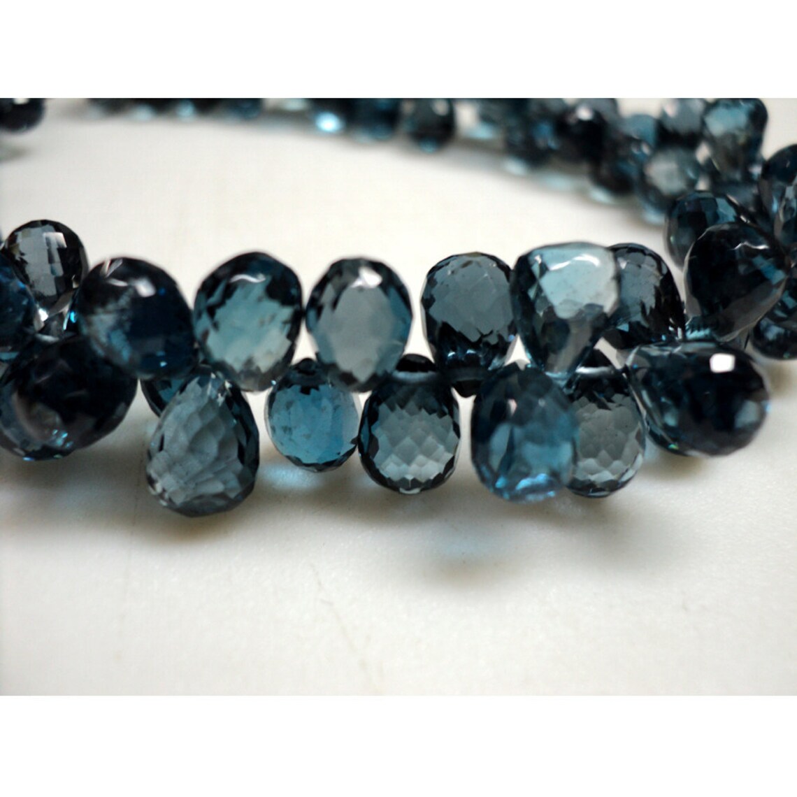 London Blue Topaz Beads Blue Topaz Tear Drop Bead Faceted | Etsy