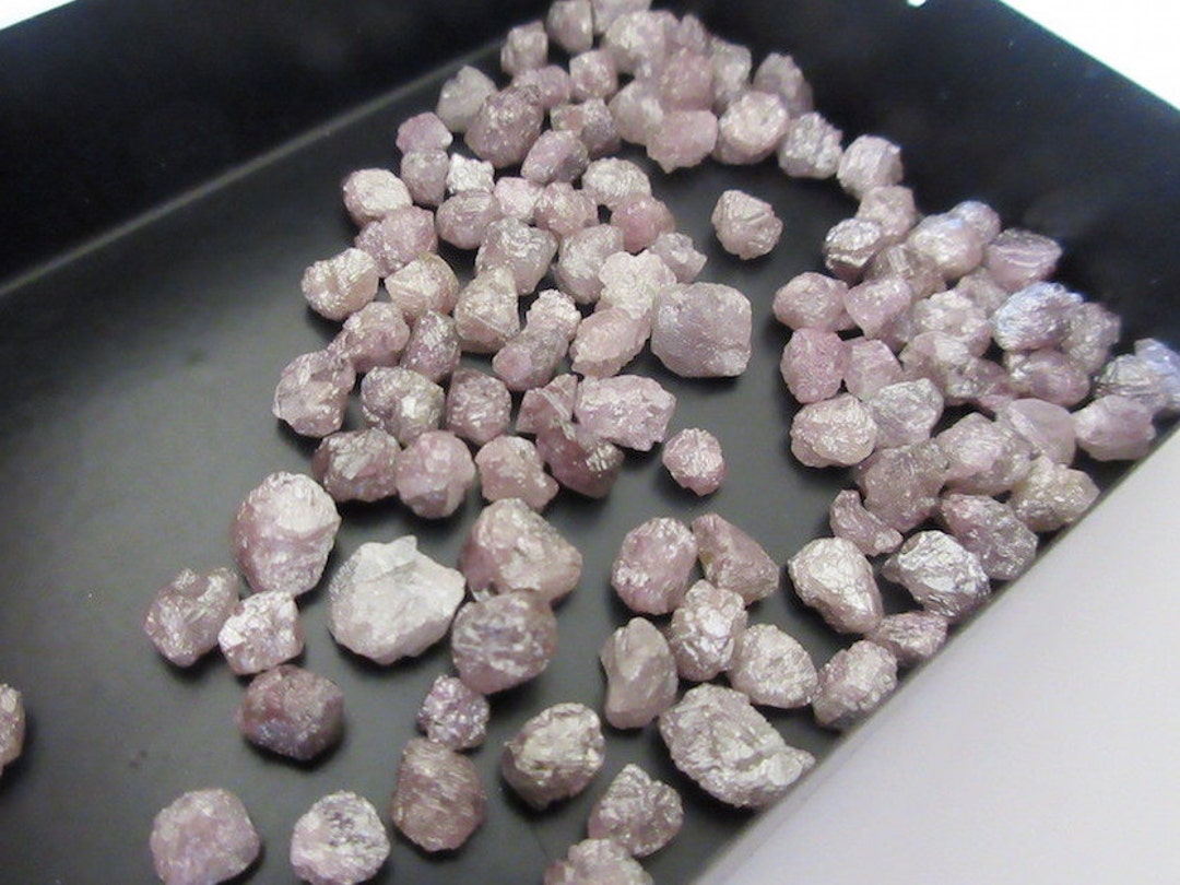 5 Pieces 5mm Pink Rough Raw Diamond Natural Diamond Raw Diamond, Uncut ...