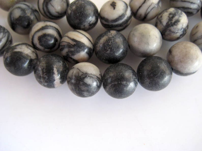 Zebra Agate Large Hole Gemstone Beads 8mm Zebra Agate Smooth - Etsy