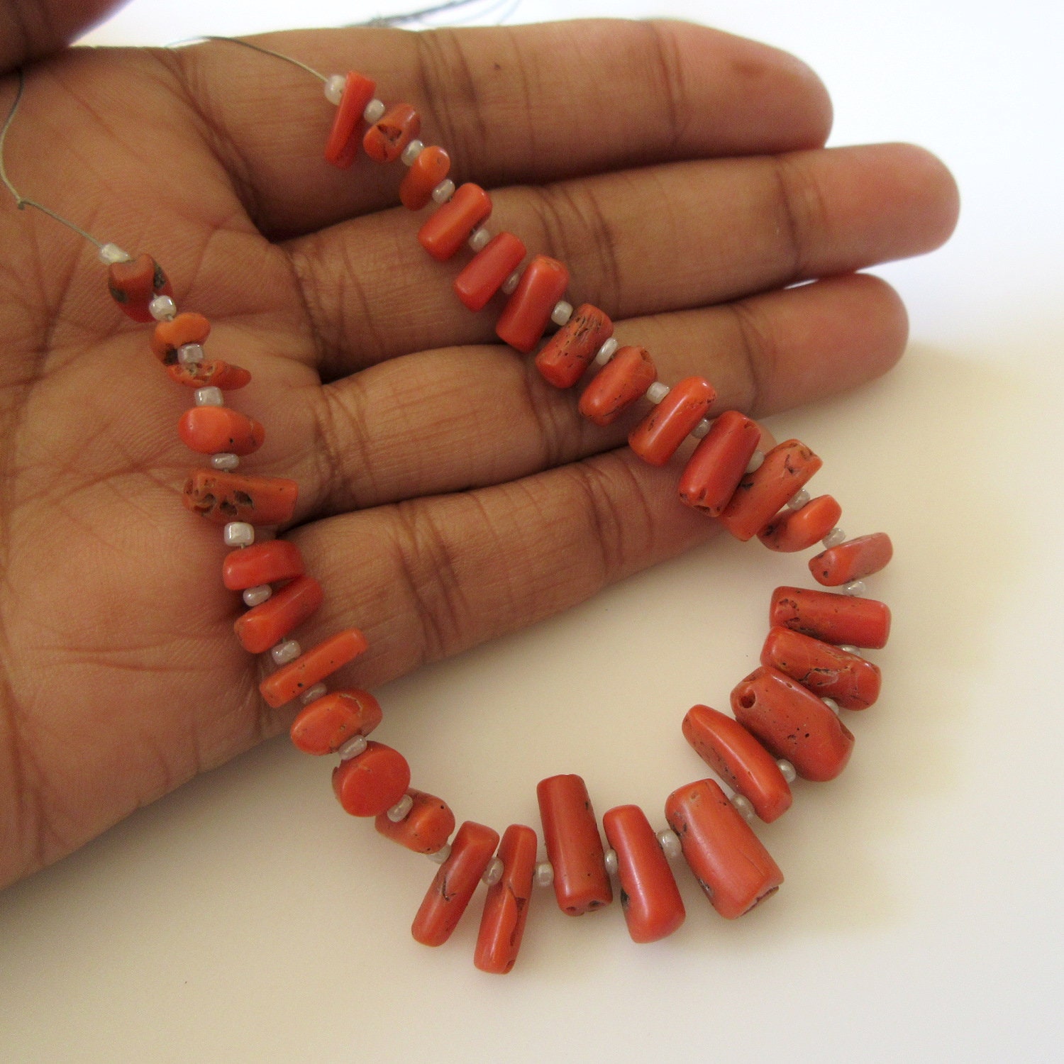 Natural Italian Coral Tubes Top Side Drilled Original Italian - Etsy