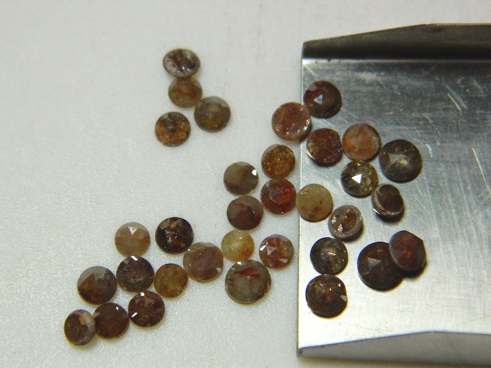 Rose Cut Diamond Loose Rough Diamond Rose Cut Red Raw | Etsy