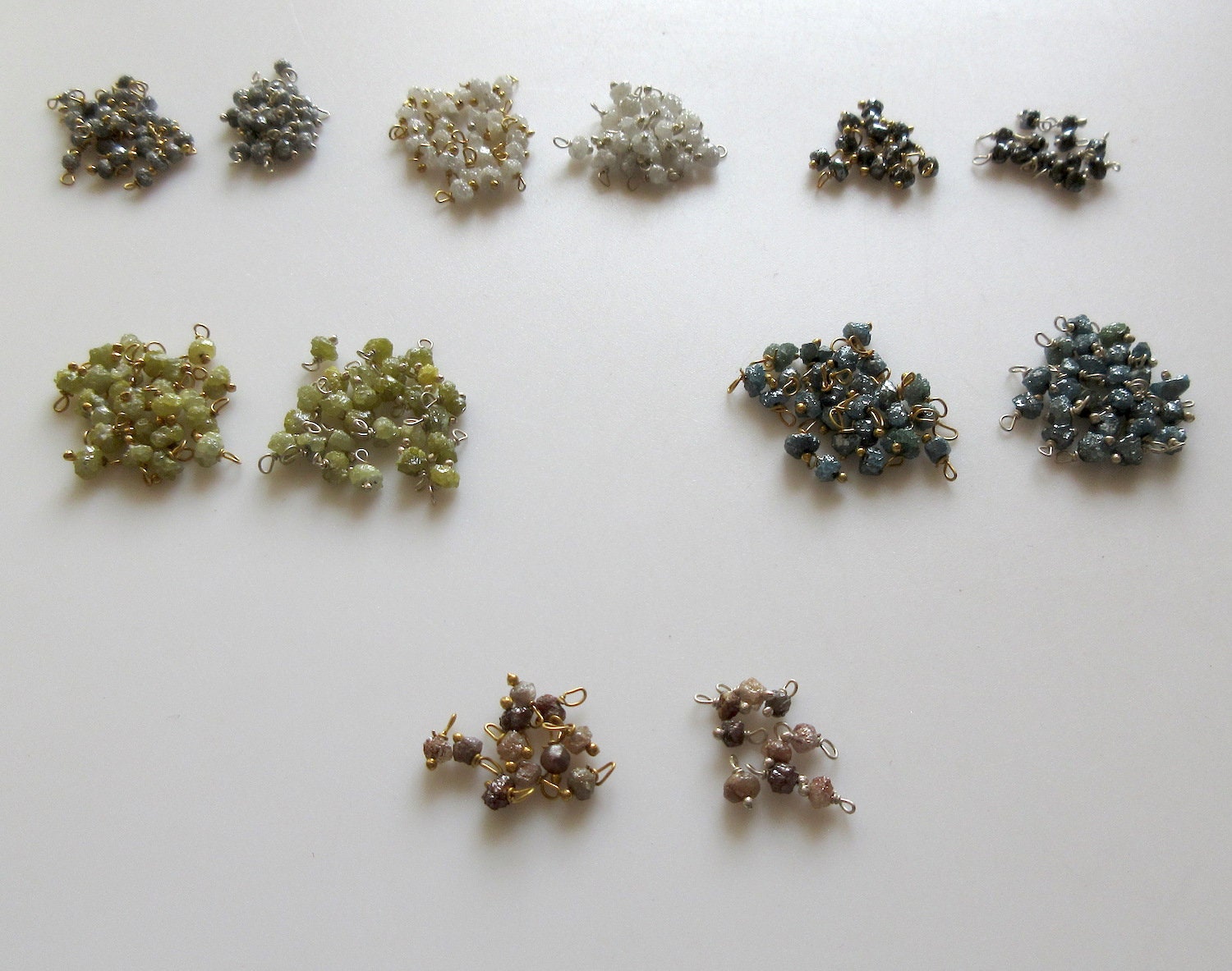 10 Pieces Natural Red Raw Rough Uncut Diamond 925 Sterling | Etsy