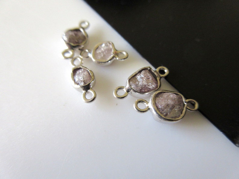 10 Pieces Natural Rare Raw Rough Pink Diamond Double Loop - Etsy