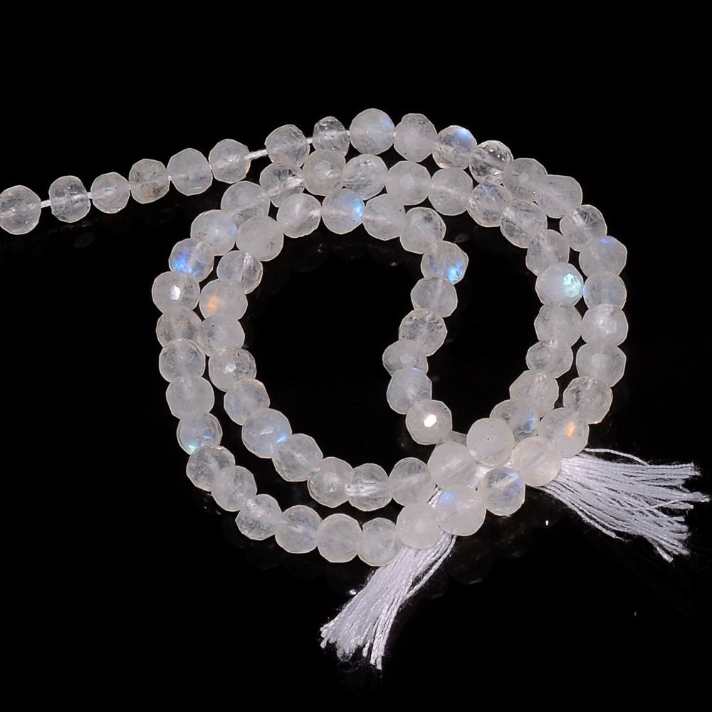 5 Strands Rainbow Moonstone Faceted Round Beads 3mm Round - Etsy
