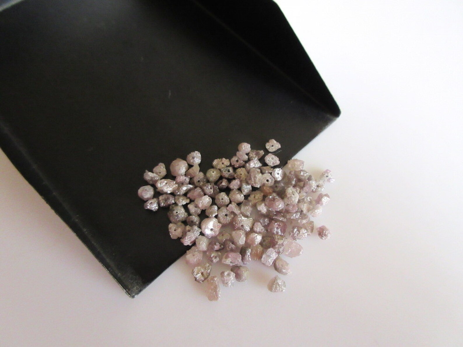 Raw Pink Diamond Chips Beads, Drilled Natural Pink Diamond, Rough ...