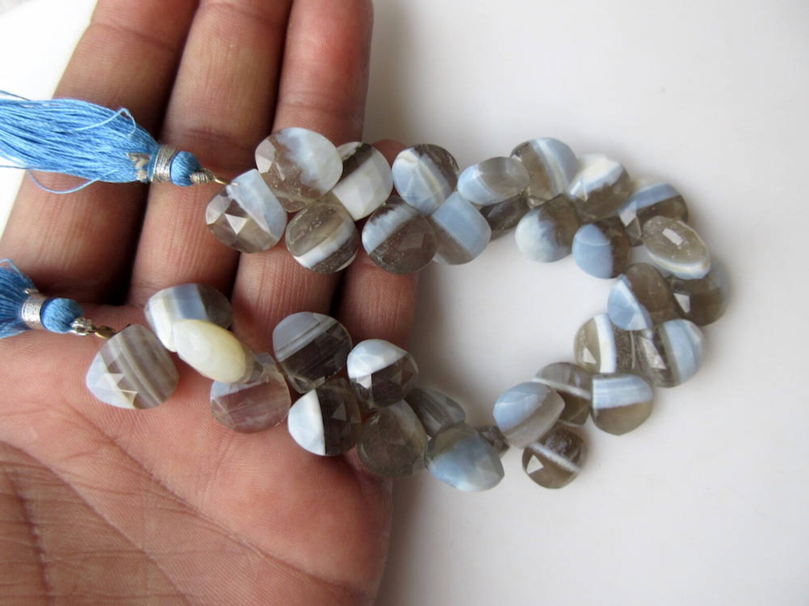 AAA Natural Blue Grey Bi Color Opal Faceted Heart Shaped - Etsy