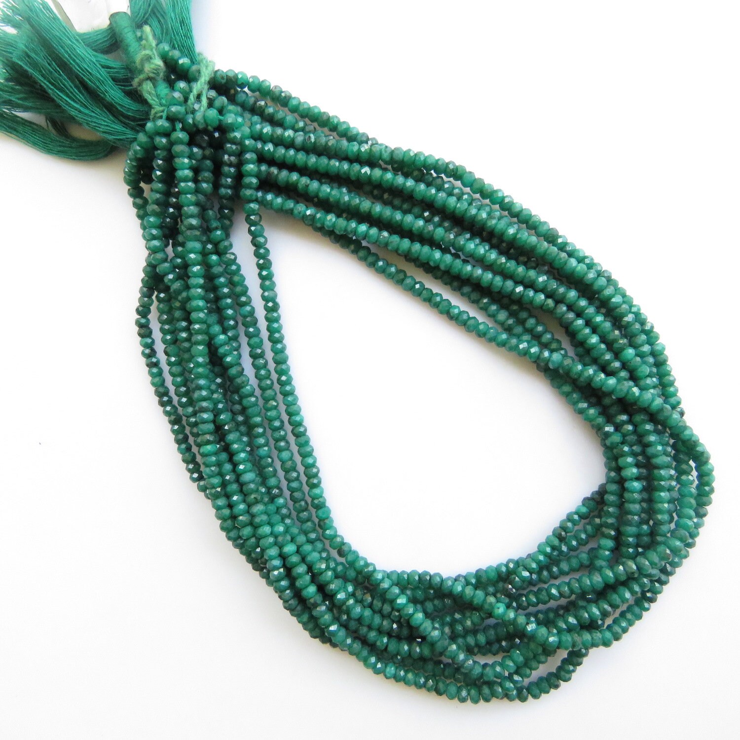 3mm Natural Green Corundum Emerald Round Beads Faceted - Etsy