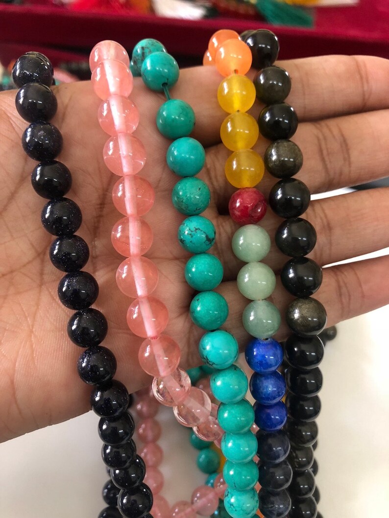 Gemstone Prayer Beads 108 Mala Beads Yoga Beads Meditation - Etsy