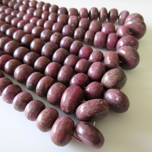 Natural Ruby Smooth Rondelle Beads, Ruby Bead Necklace, Natural Not ...