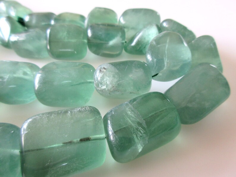 Huge Green Fluorite Tumble Beads Natural Fluorite Tumbles - Etsy