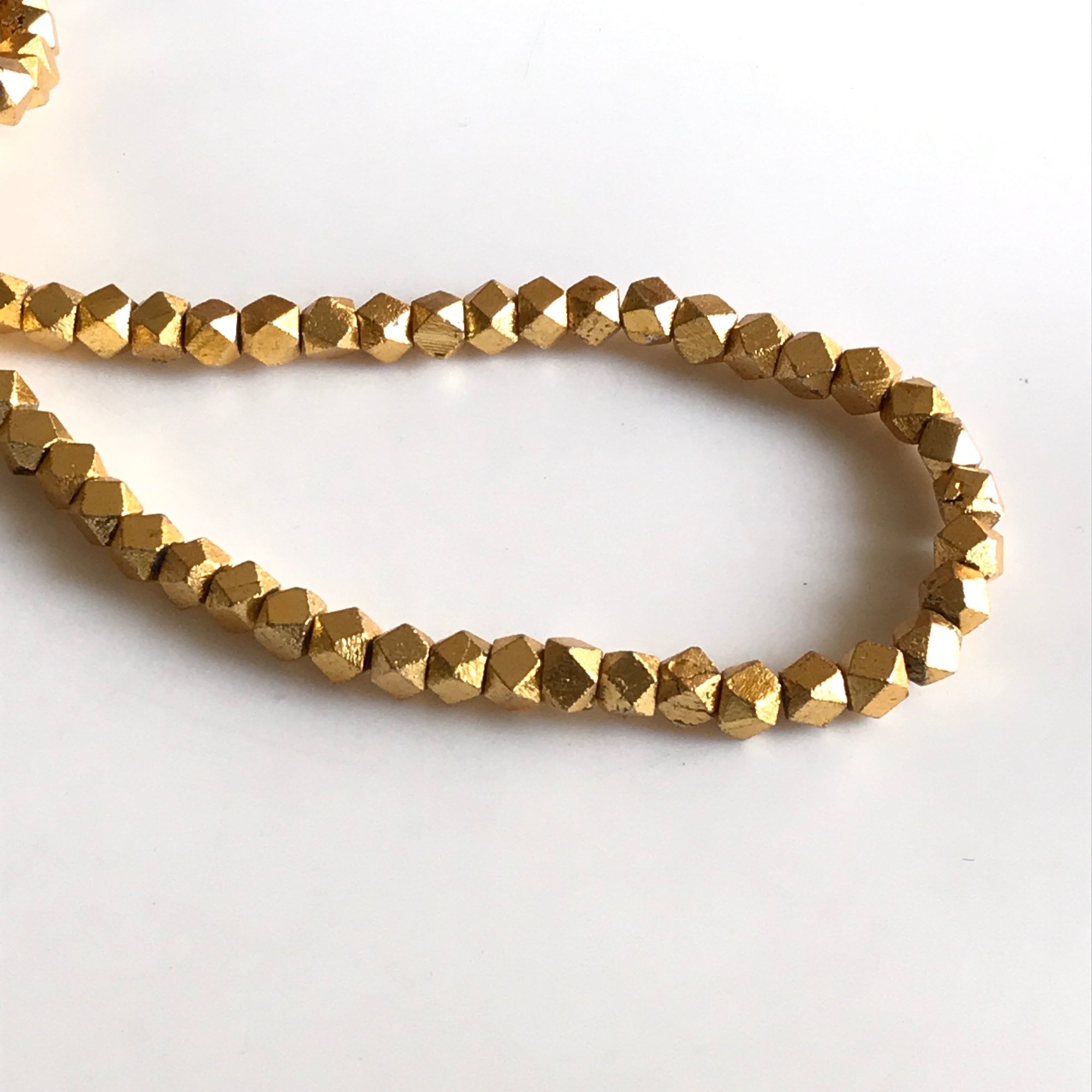 Gold Pyrite Faceted Hexagon Beads, 6mm Wholesale Pyrite Hexagon Octagon ...