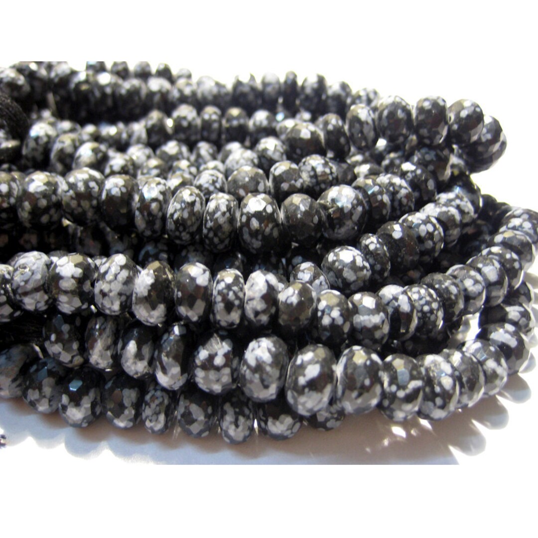 20 Pieces 10mm Each Snowflake Jasper/snowflake Obsidian/spotted Grey ...