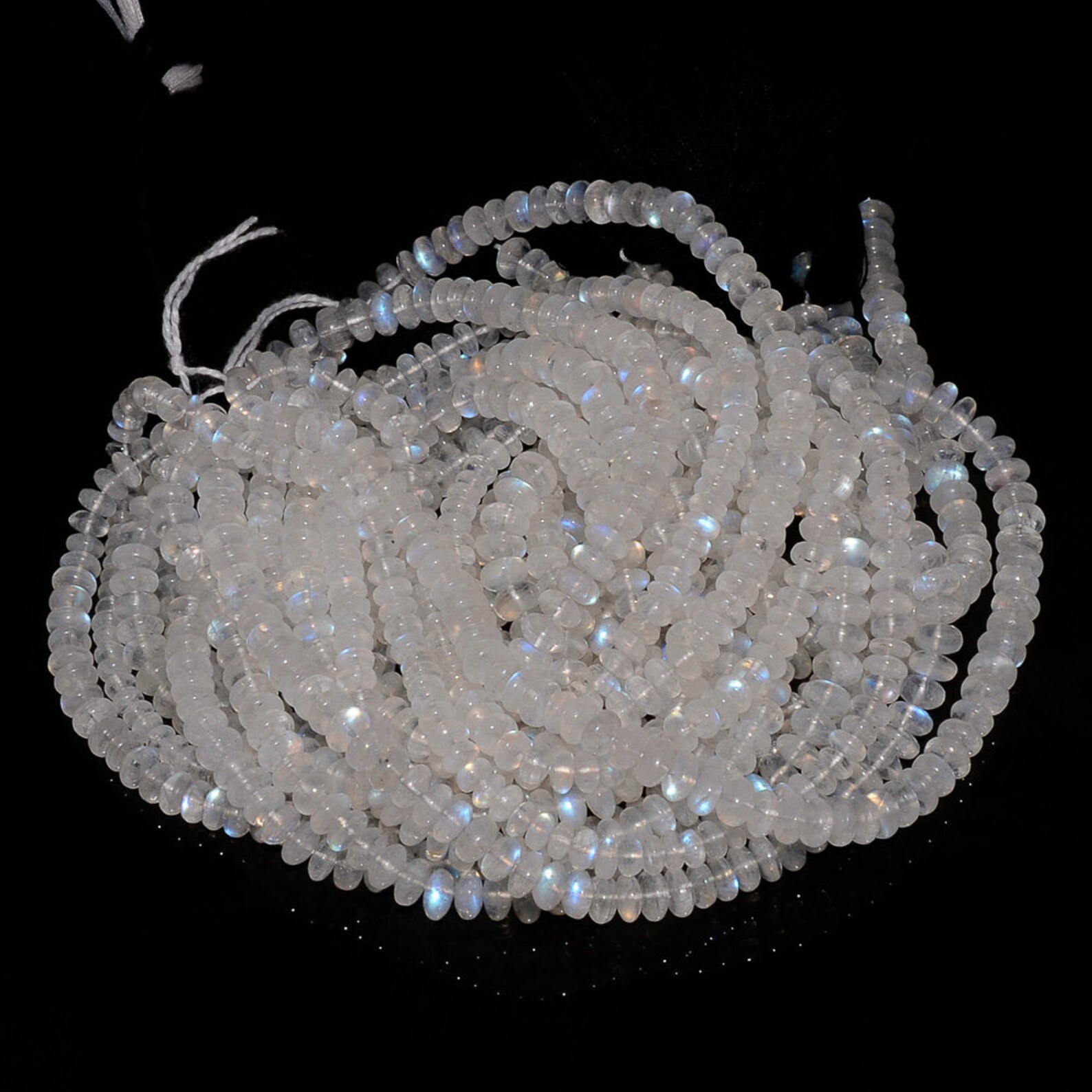 Rainbow Moonstone Rondelle Bead 5mm To 6mm Beads AAA Natural | Etsy