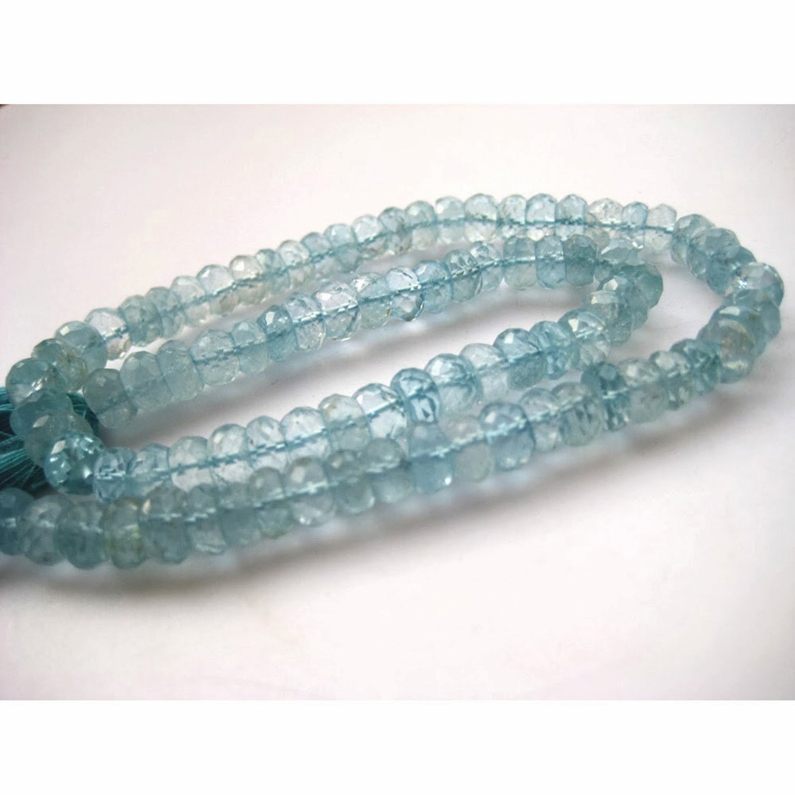Blue Topaz Beads Swiss Blue Topaz Rondelles Faceted Rondelle - Etsy