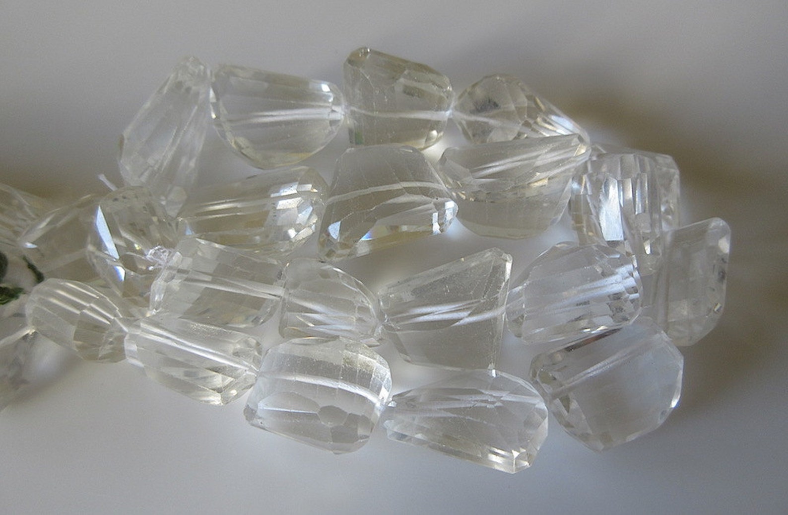 Huge Crystal Quartz Step Cut Faceted Tumbles Beads Natural | Etsy