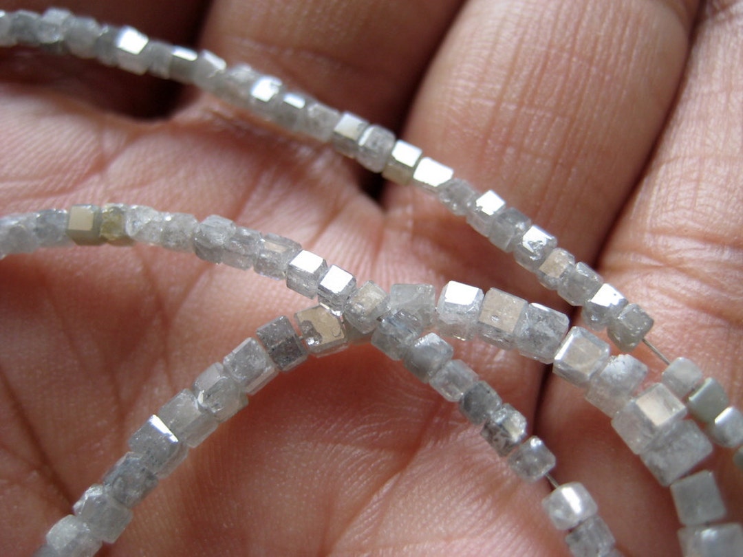 2mm Each Raw Rough Box Shaped Diamond Cubes, Natural Rough Faceted ...