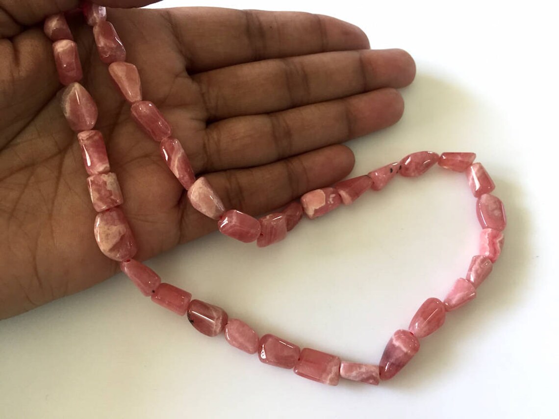 10mm to 13mm Natural Pink Rhodochrosite Tumble Beads - Etsy India