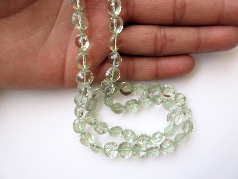 Green Amethyst Concave Cut Beads Concave Cut Round Green - Etsy India