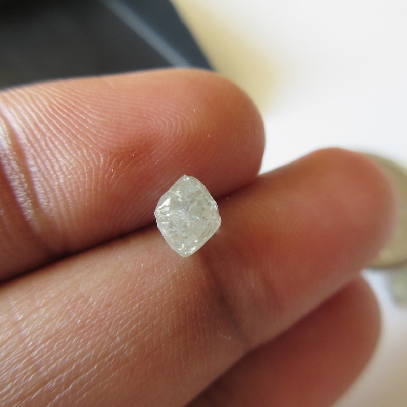 1 Piece 5mm Approx Light Yellow Octahedron Loose Diamond Crystal ...