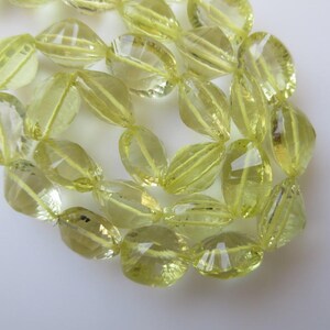 AAA Lemon Quartz Oval Concave Cut Beads, Concave Cut Lemon Quartz ...
