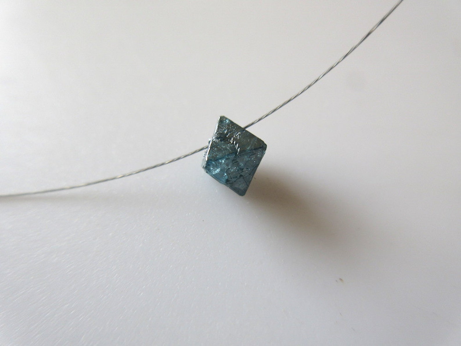 Blue Raw Diamond Octahedron Drilled Natural Diamond Crystal - Etsy