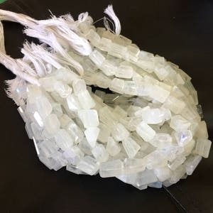 Buy Natural Rainbow Moonstone Faceted Tumble Beads, Step Cut Moonstone ...