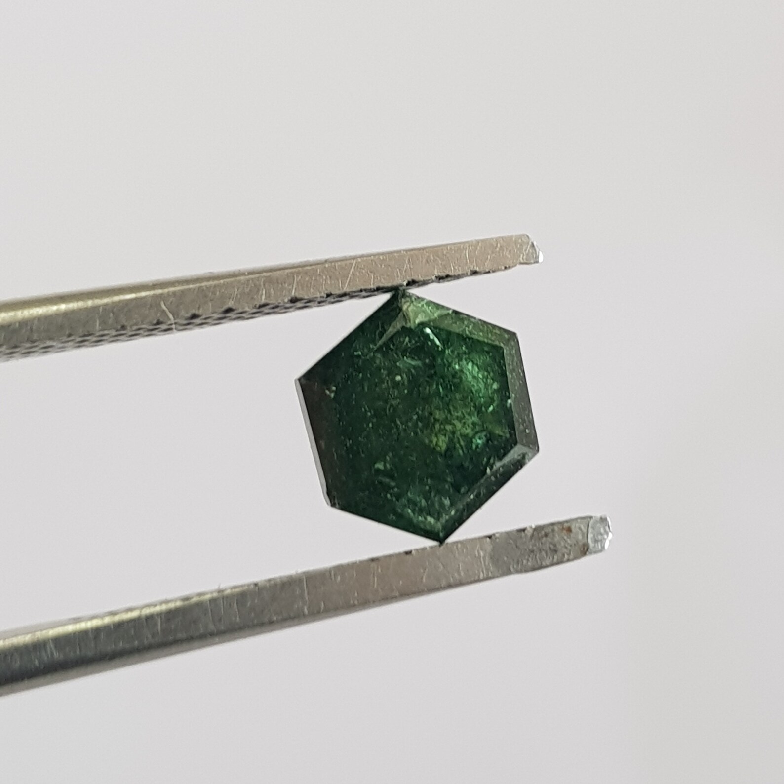 1.02ctw/6.6mm Clear Blue Fancy Hexagon Shield Shaped Rose Cut - Etsy UK