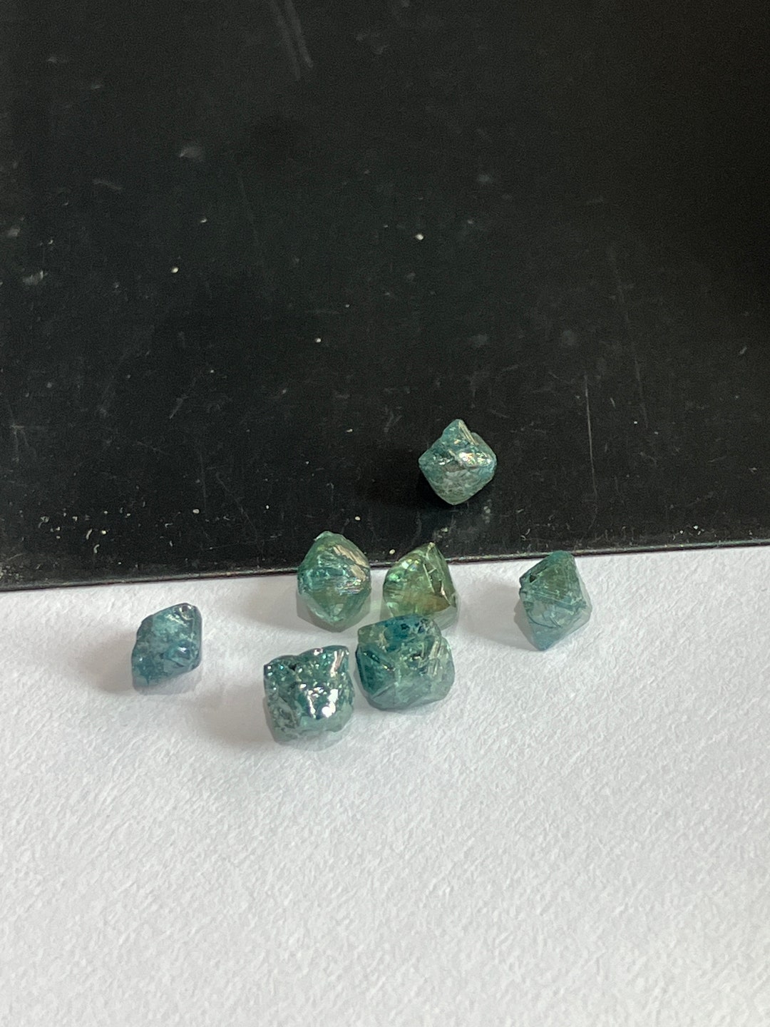 1 Piece 4mm Rare Raw Blue Diamond Smooth Crystal, Natural Raw Rough ...